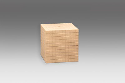 Dienes Base Ten Set in natural colours (121 pcs)