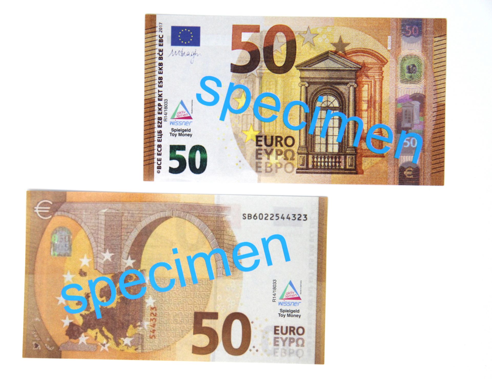 50 Euro-Schein (100 Stück) Spielgeld Kaufmannsladen Rechengeld Scheine
