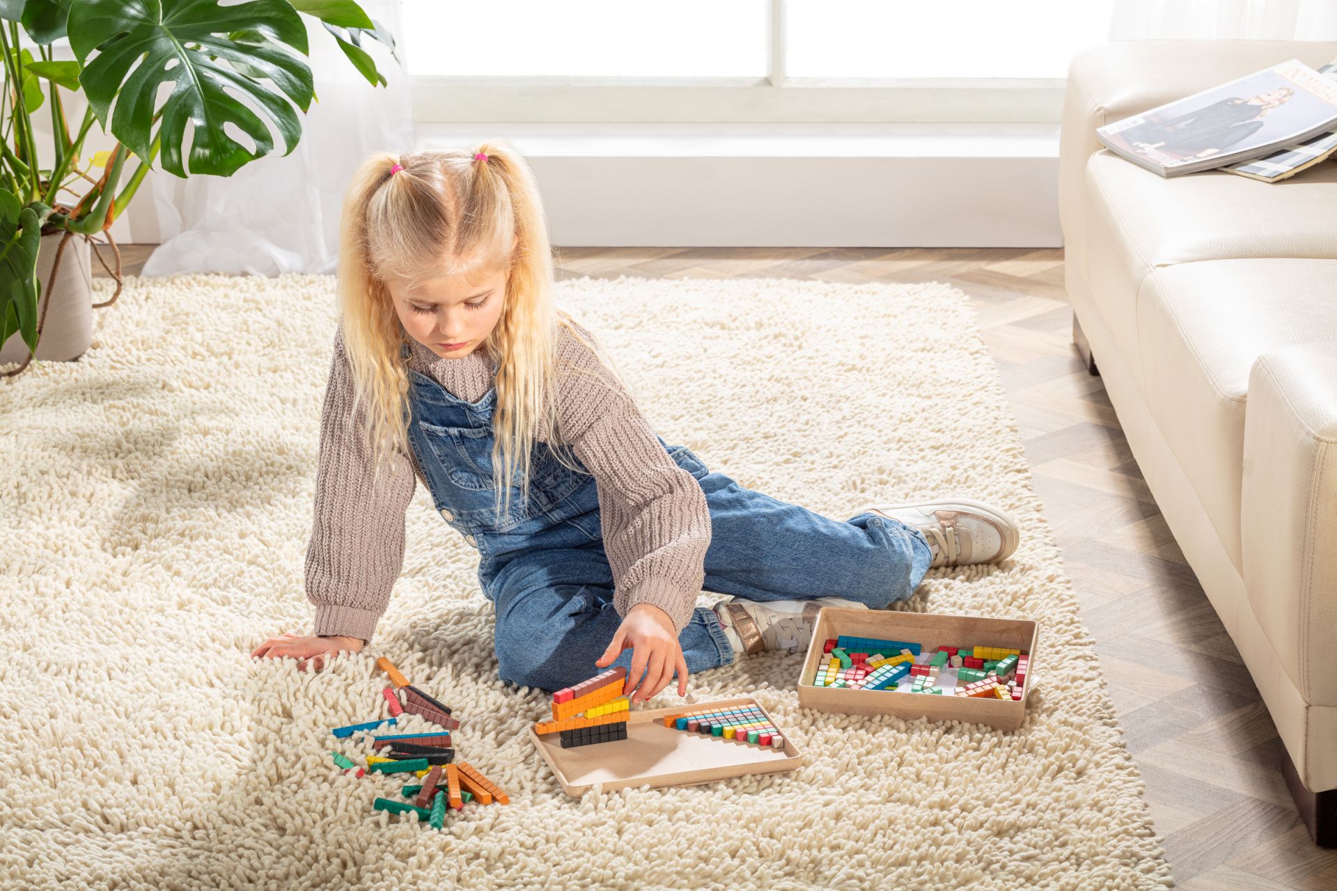 Counting Rods in 10 colours (126 pcs)