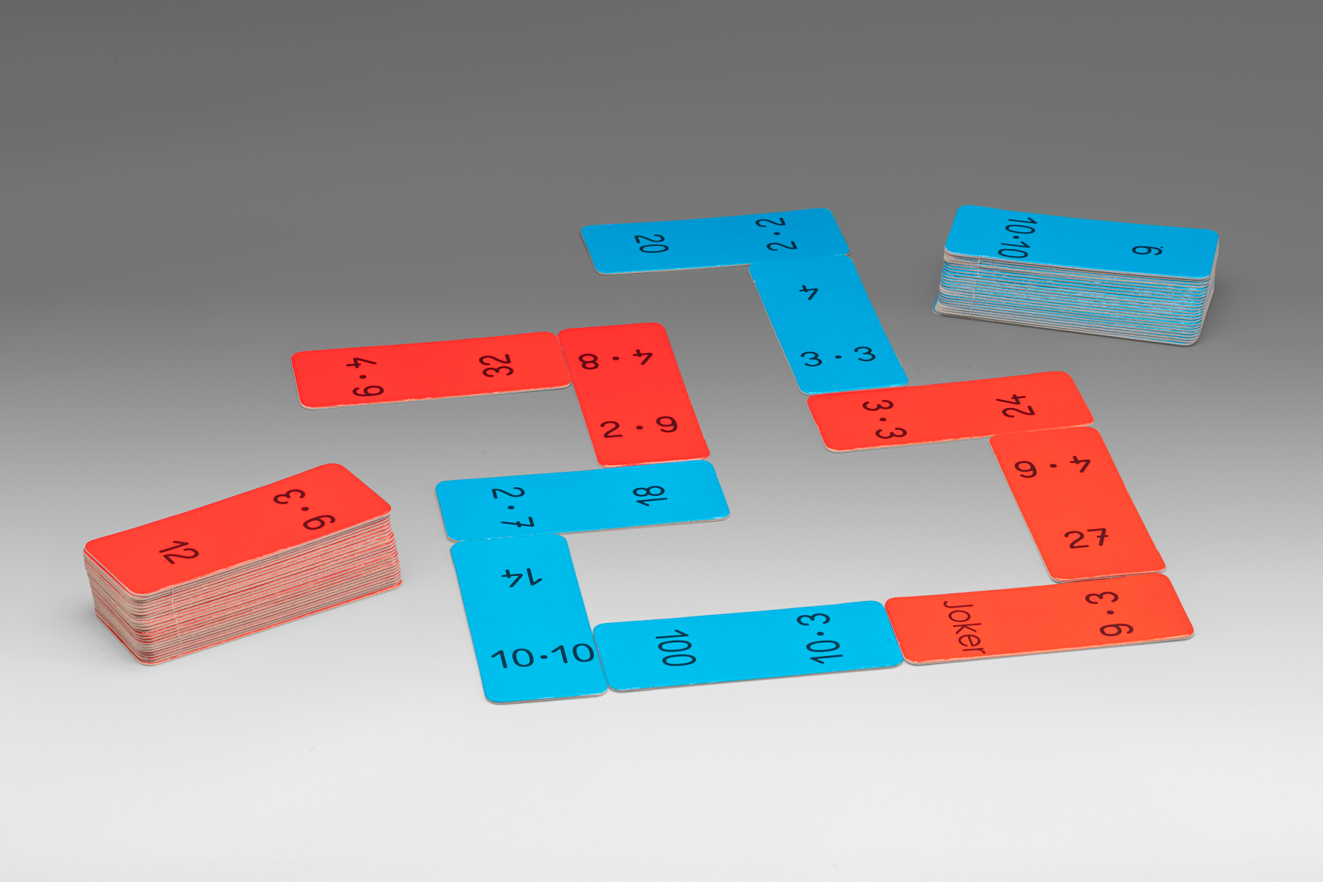 Domino Game Multiplication in the 100 number range